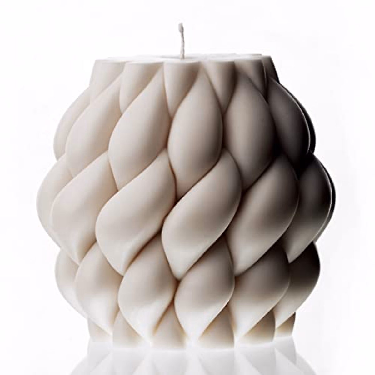 LAWA Knot Ball Candle - Handmade Twisted Scented Soy Wax Candle Elegant Aesthetic Candle Housewarming Gift Home Decor Idea White