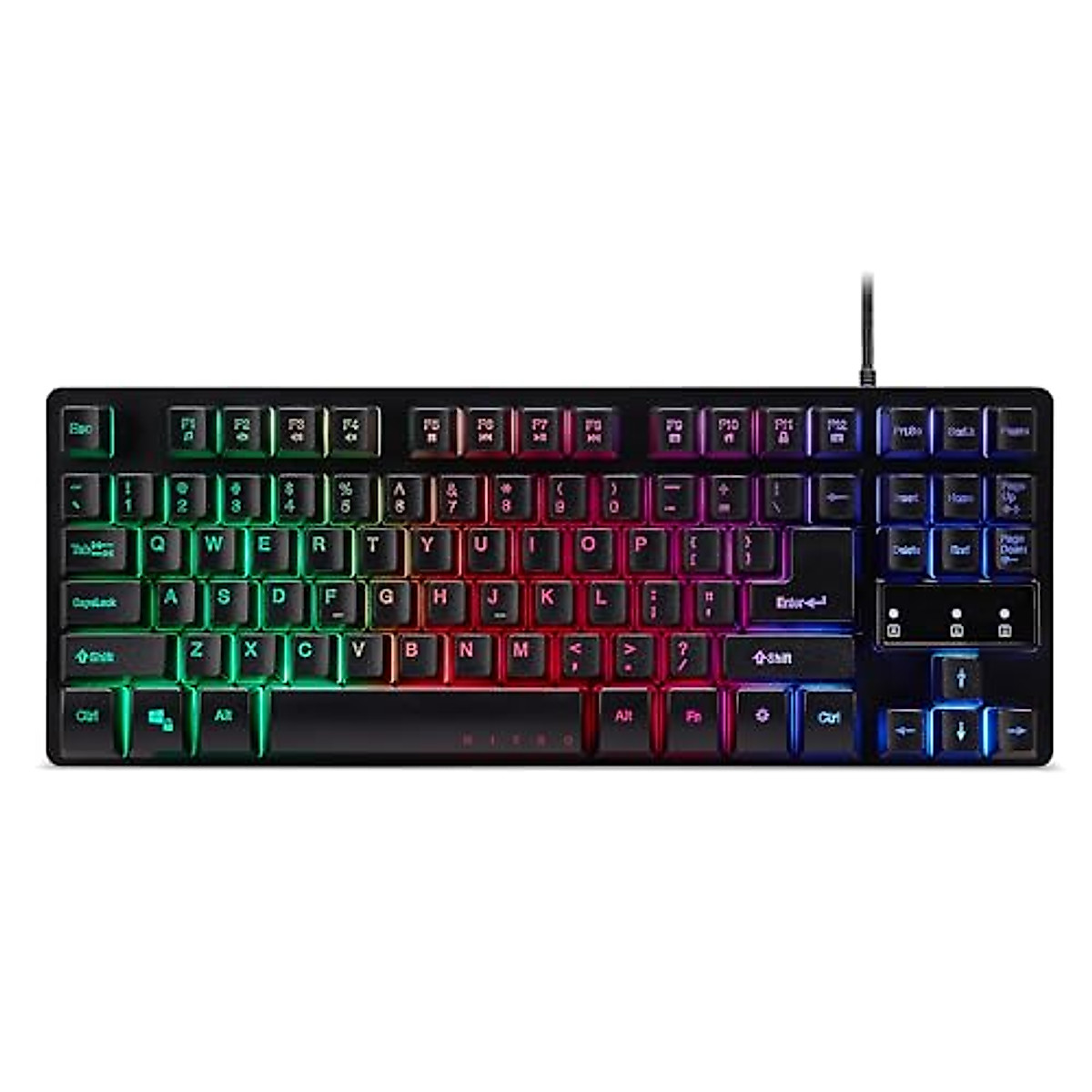 Acer Nitro TKL Gaming Keyboard - 3 Zone Backlit LED Color Keys | 4 Level Brightness | 3 Preset Modes