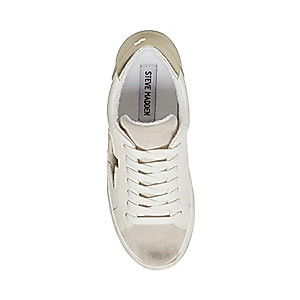 Steve Madden Women's Rezume Sneaker, White, 8.5
