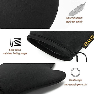 Self Tanning Mitt Applicator - EVYTTA 3 Set Self Tanner Mitt Applicator with Tanning Glove for Self Tan, Back Applicator, Mini Tanning Mitts Self Tanner Mit, Self Tan Mitt Applicator, Self Tan Mit