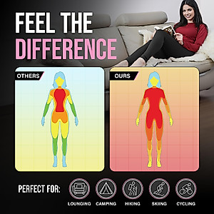 Thermajane Long Johns for Women - Thermal Leggings for Women, Fleece Lined Thermal Underwear Bottoms (Medium, Black)