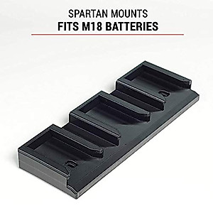 Milwaukee M18 Battery 3X Holder - 1 Mount, 3 Battery Slots, Wall Mount Storage Rack for Batteries, Cordless Drill and Power Tool Organizer, Garage Organization