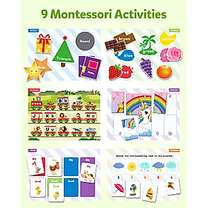 Coogam Preschool Magnetic Busy Book, 9 Themed Stickers Toys Fine Motor Skills Learning Binder Quiet Book Montessori Toys for Kids Toddlers Home Kindergarten