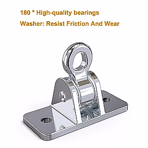 Digtichnny Swing Hangers Heavy Duty, 304 Stainless Steel Porch Swing Hooks Hanging Kit Swing Brackets Hardware Set Parts Smooth Silent