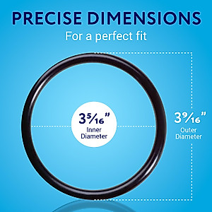 Impresa O-Rings Water Filter Replacement Gaskets - 6 Pack - Tight Seal and Stops Leaks - Quick and Easy to Install - Compatible with Whole Home Water Filtration System (2.5 in)