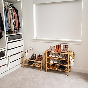 Sunshine Trend Premium,Bamboo Shoe Rack | Premium 6-Tier Stackable Shoe Organizer with Natural Wood Design | Beautiful and Sturdy Multi-Use Shoe Shelf for Closet, Entryway, or Hallway