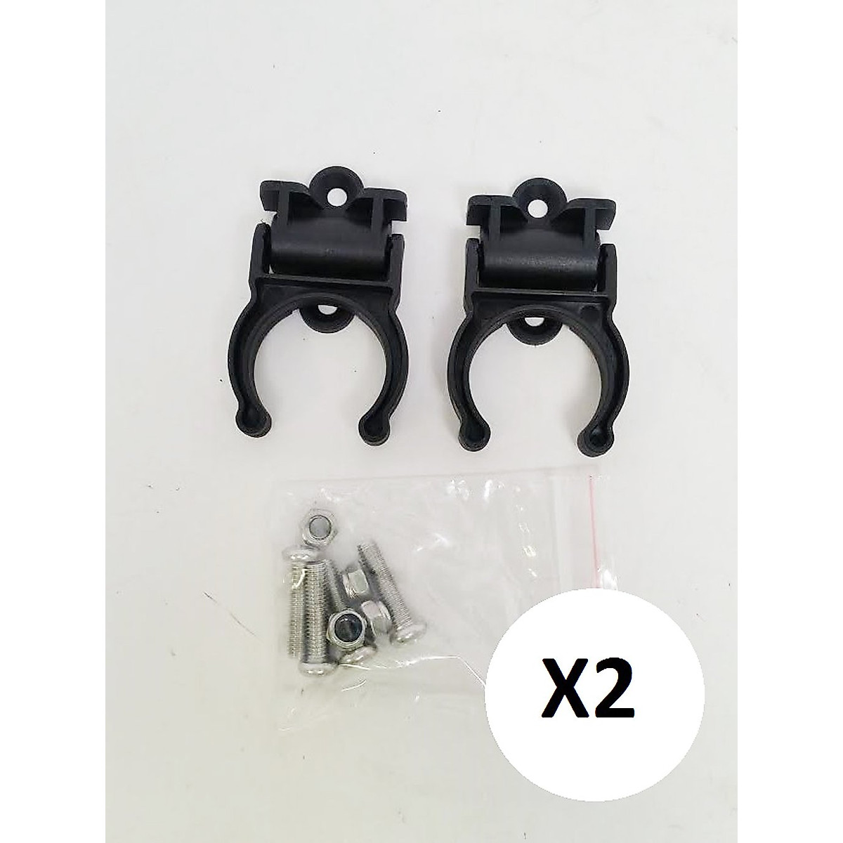 Pactrade Marine 2 Sets Boat Canoe Kayak 2 Pairs of Black Folding Paddle Clip Kit