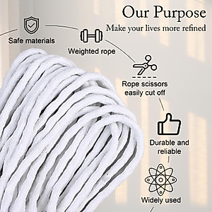 10 Yard Extra Heavy Sausage/Rope Lead Beads Weight Cord Rope Curtain Accessories for Light Weight Sheer Curtain Drapes Fabrics Weighted Tape Cording DIY Fabric Covered (95g Per Yard)
