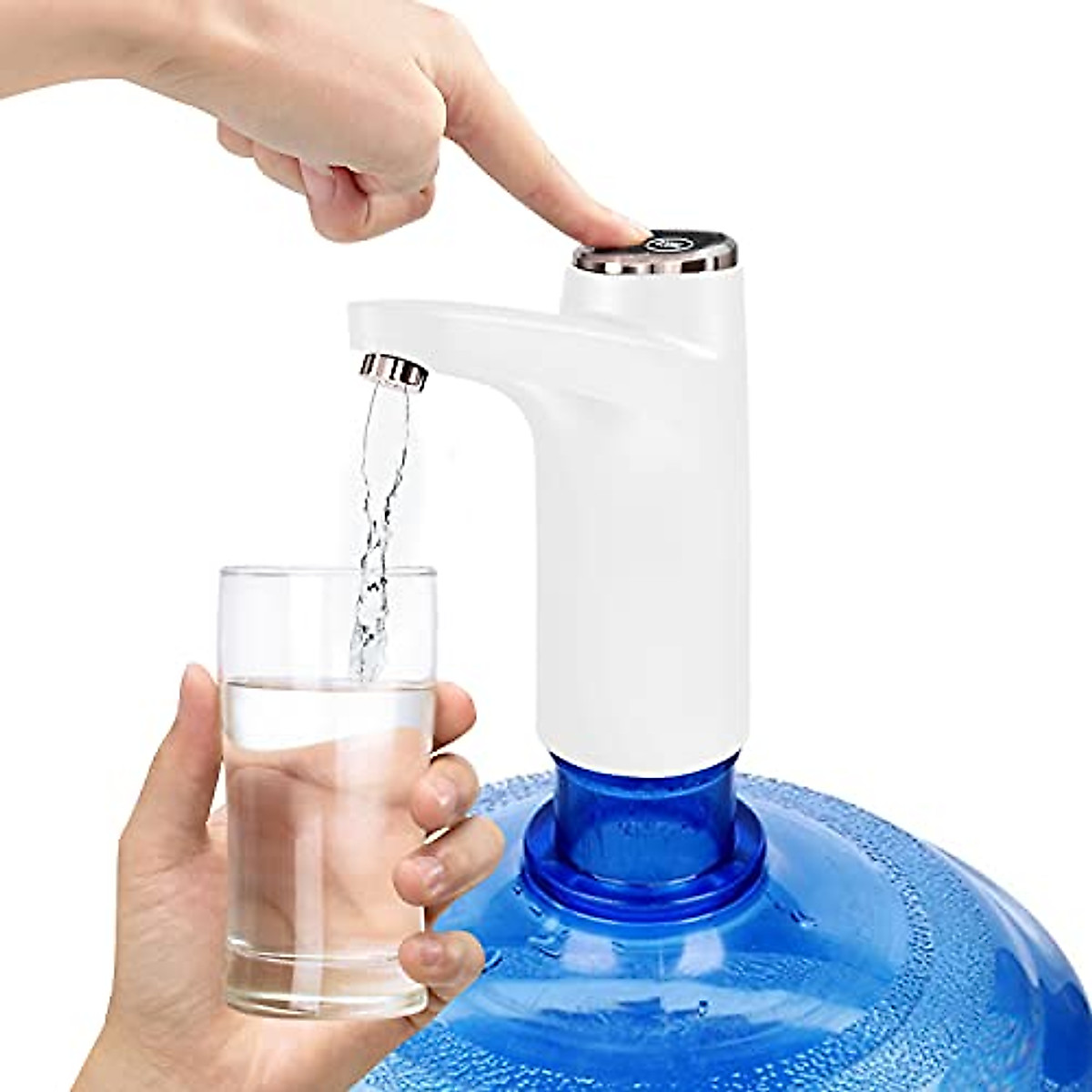 DOTSOG Electric Water Bottle Pump 5 Gallon Bottle Build-in TDS Water Quality Tester Wireless & Portable for Home Kitchen Office Use
