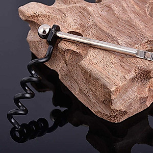 Manual Wine Opener, Stainless Steel Beer Bottle Corkscrew, Mini Keychain Corkscrew Tool for Portable Backpack Camping Kit