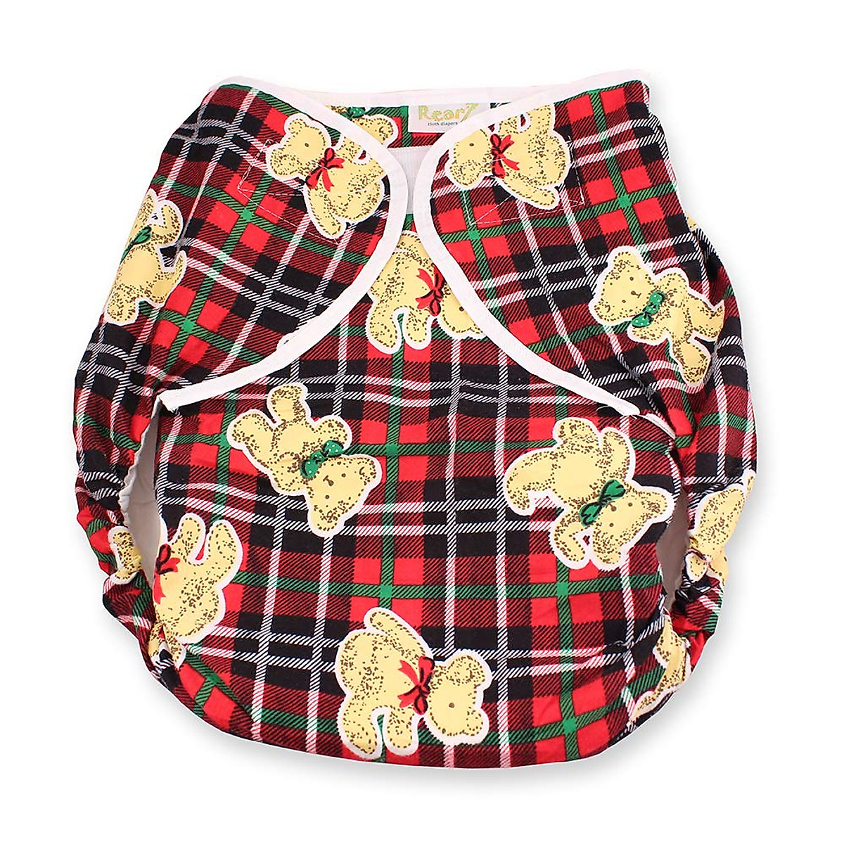 Rearz - Omutsu Bulky Fitted Nighttime Cloth Diaper (Plaid - Teddy) (Large/X-Large)