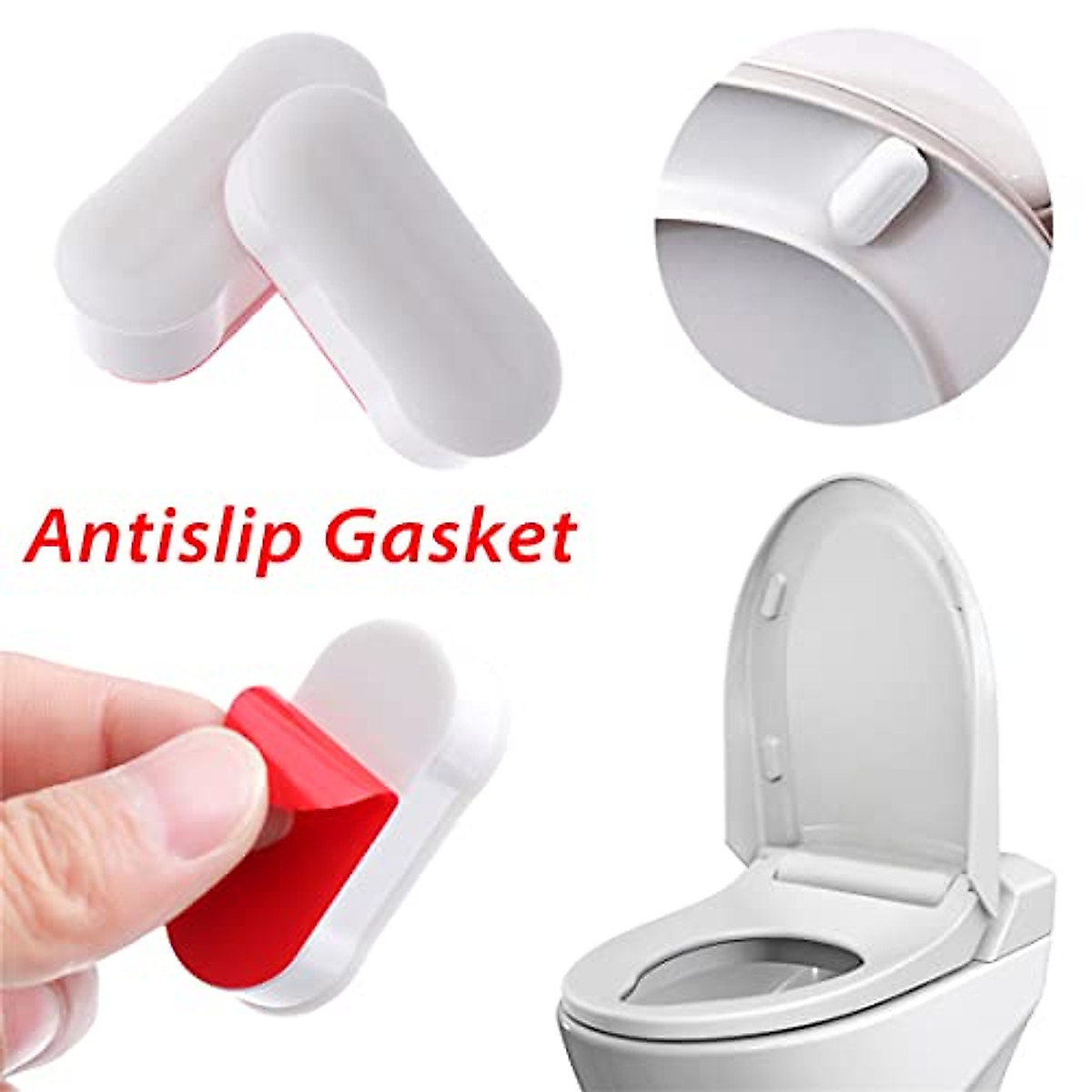 4Pcs Toilet Seat Stabalizer Antislip Gasket Set Bumper Bathroom Products Self-adhesive Increase The Height Toilet Seat Cushioning Pads