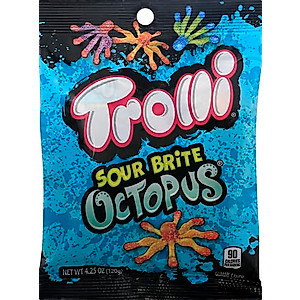 Trolli Sour Brite Octopus Gummy Worms, 4.25 Ounce