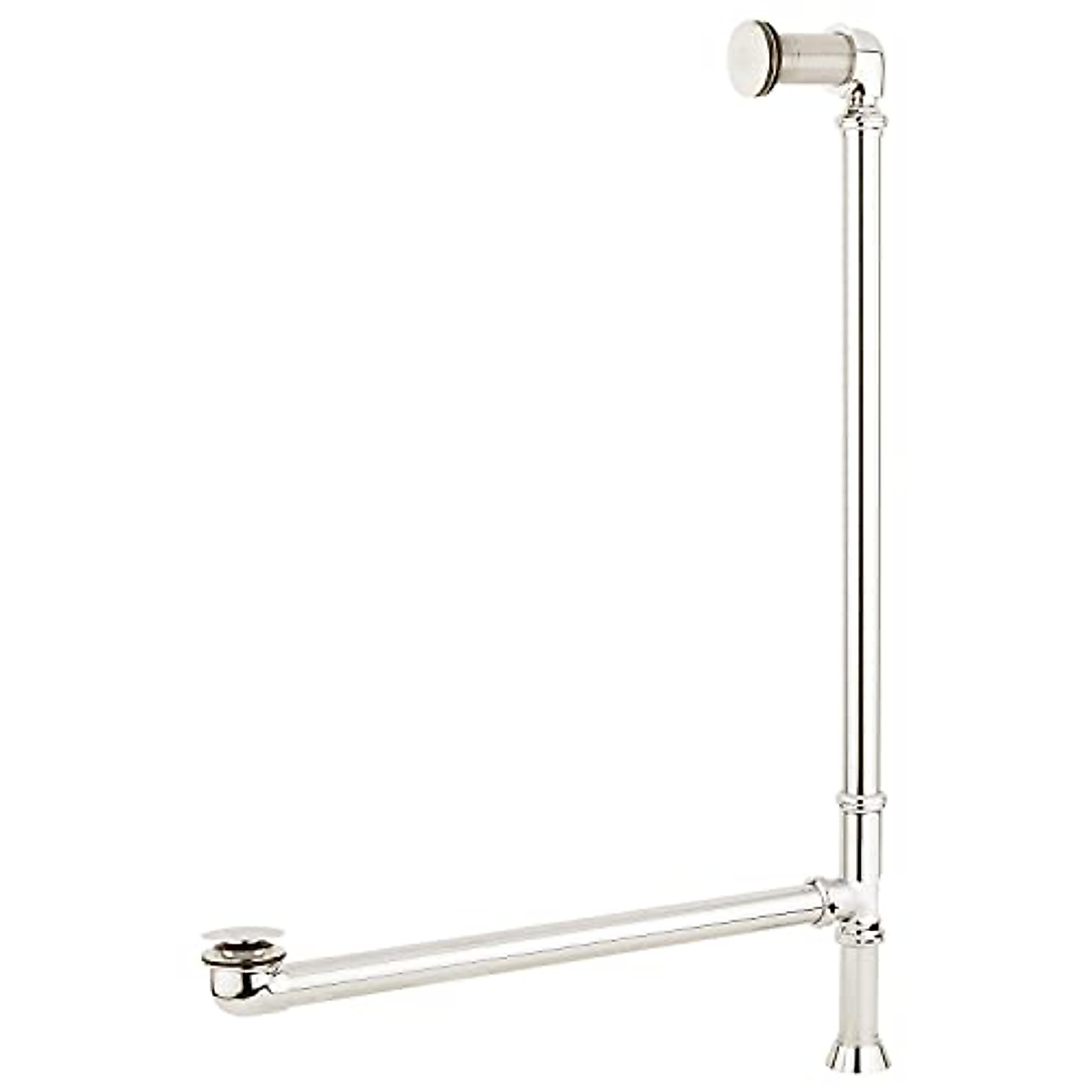 Signature Hardware 946173-69 Rosalind 69" Acrylic Soaking Pedestal Freestanding Tub with Pre-Drilled Overflow Hole