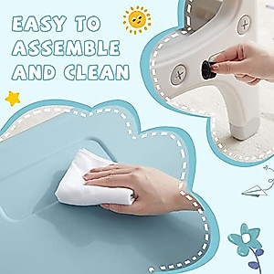 DOREROOM Kids Table and Chair Set, Plastic Children Activity Table with 2 Seats, Toddler Table and Chair Set for Reading, Drawing, Snack Time, Arts Crafts, Preschool, Gift for Boys Girls, Blue