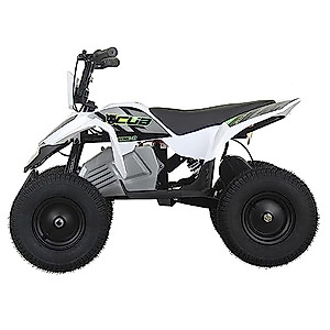 SYX MOTO ATV CUB Electric Mini Dirt Quad 4 Wheeler EPA Approved for kids up to 110lbs,BLACK