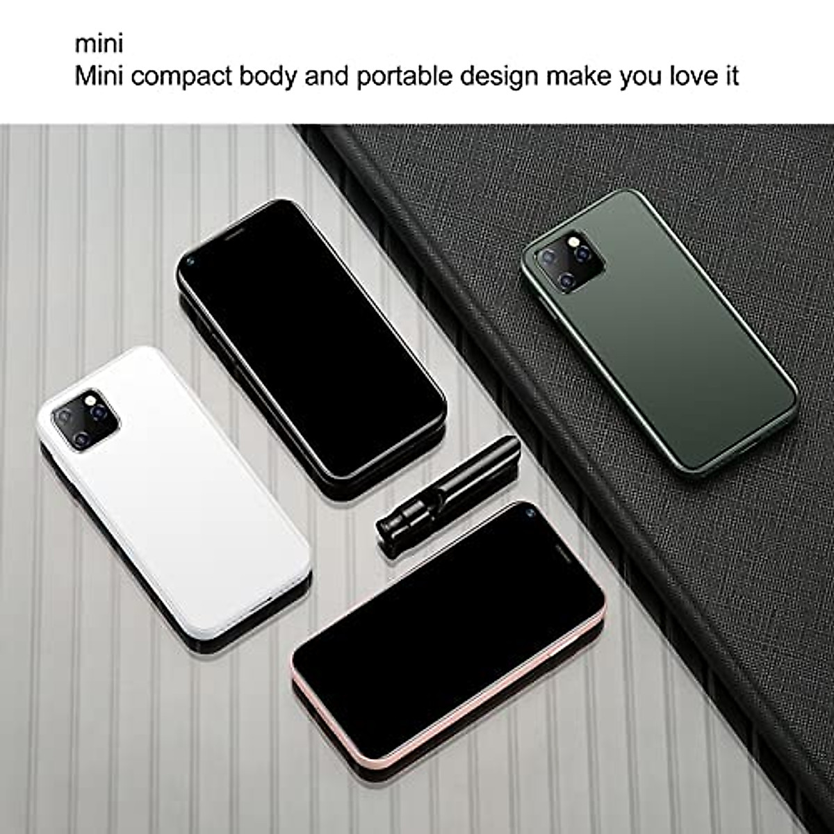 Cuifati XS11 2.5in Supper Mini Smart Phone, Unlocked Cellphone 6.0 1GB RAM 8GB ROM 2023 New Years Phone Gifts for Kids (Sakura Pink)