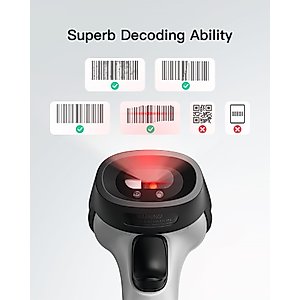Inateck Barcode Scanner with Hands Free Adjustable Stand, Bundle Product, BCST-70 and BCST-S