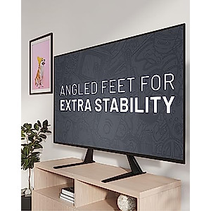 ECHOGEAR Replacement TV Stand for Screens Up to 65" - Foldable TV Bracket Includes Hardware, Anti-Slip & Anti-Scratch Pads - Easy 3-Step Install TV Feet w/Wide VESA Compatibility