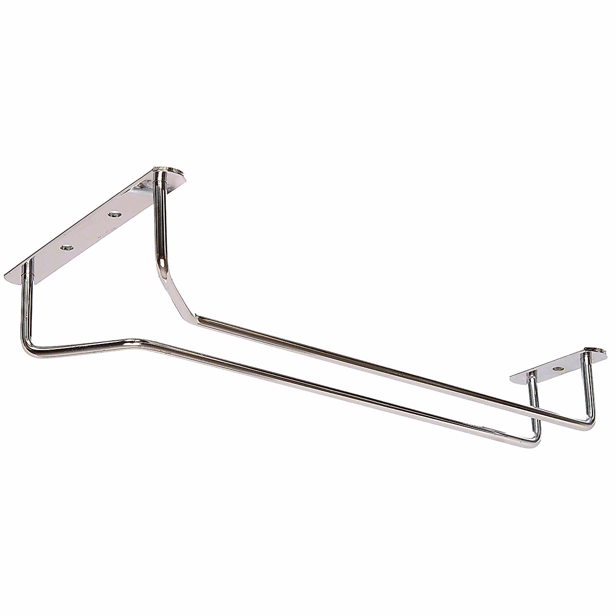 Great Credentials Set of 2-10-Inch Long, Wine Glass Rack, Wire Hanging Rack, Wine Glass Hanging Rack, Wire Wine Glass Hanger Rack, Stemware Rack, Under Cabinet, Chrome Finish (chrome)