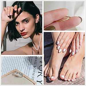 Honsny 12PCS Knuckle Rings for Women Adjustable Rings Arrow Knot Wave Cute Star Moon Band Open Rings Stackable Thumb Joint Finger Silver Rings Set for Teen Girls