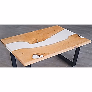Epoxy Table, Live Edge Wooden Table, Epoxy Resin River Table, Natural Wood,Dining table, Natural Epoxy Table, Resin Table 42x24 inch