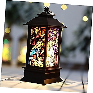 NOLITOY 3pcs for Globe Simulated Outdoor Snow Party Without Snowing Lighted Lights Lanterns Supplies Lighting Glittering Oil Christmas Candle Light Halloween Handheld Night Nativity