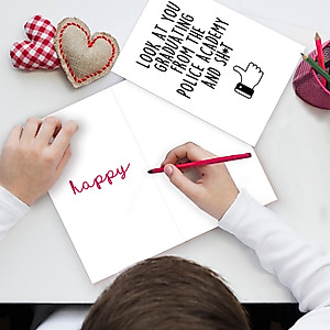 MQMRYeto Police Academy Graduation Card, Funny Police Officer Congratulations Gift, Policeman Congratulations Card, Policeman Promotion Card