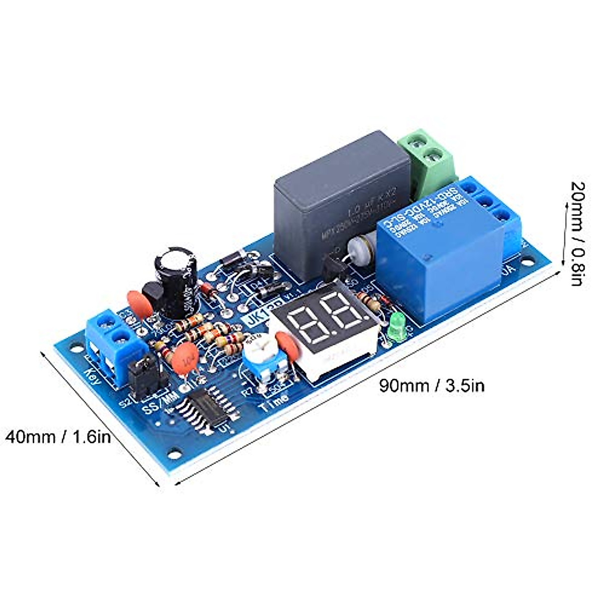 DEALPEAK Delay Relay Module Trigger Cycle Delay Timer Multifunction Time Delay Relay Interface Board Module with LED Display
