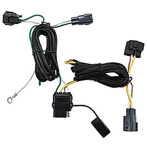 Oyviny Custom 4 Pin Trailer Wiring Harness 55363 for 1998-2006 Jeep TJ/Jeep Wrangler, Plug&Play TJ Trailer Wiring 80 Inches