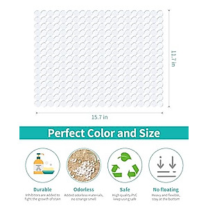 Bligli 2-Pack Kitchen Sink Mat: PVC Adjustable Sink Protector | Sink liner Pad | Dish Drying Mats, Easy to Clean & DIY Cut | 15.7 x 11.8 inch (Clear)