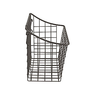 Spectrum Diversified 10" x 5" x 7" Pegboard & Wall Mount Basket, 10"L x 7"W, Industrial Gray