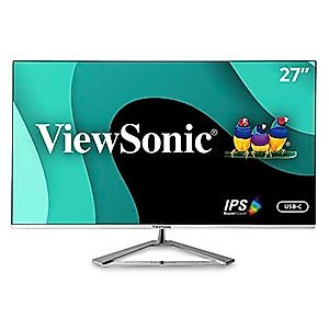 ViewSonic VX2776-4K-MHDU 27 Inch 4K IPS Monitor with Ultra HD Resolution, 65W USB C, HDR10 Content Support, Thin Bezels, HDMI and DisplayPort