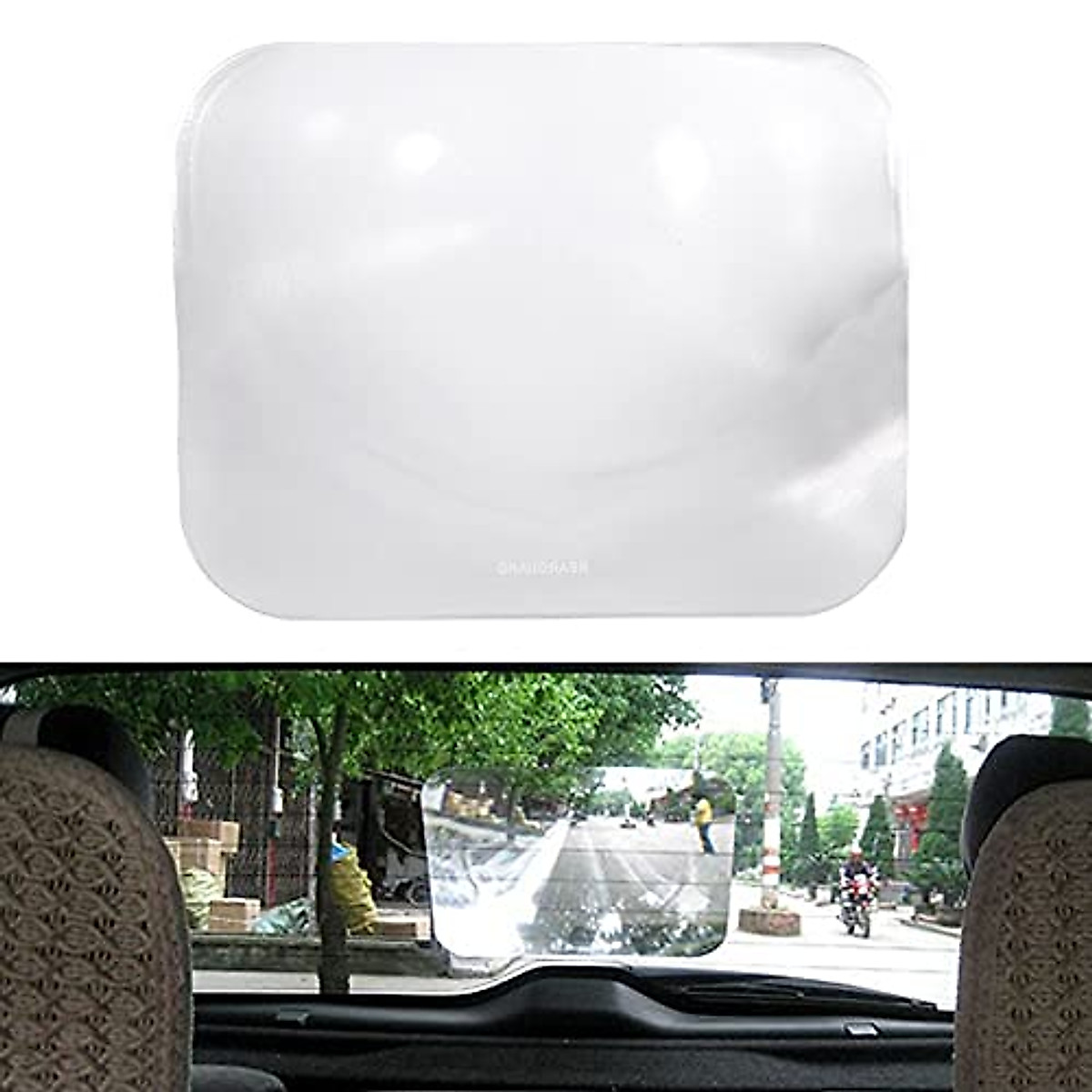 Qiilu New Auto Car Wide Angle Rear Lens Reversing Parking Window Lens Sticker
