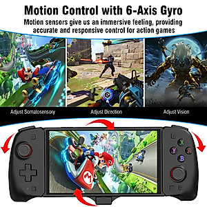 CXY CHYUHSIN Joy-Con Controller for Nintendo Switch - USB-C Plug & Play, 15V PD Fast Charging, Dual Vibration & 6-Axis Gyro, 3 Turbo Speeds, Protect Console, Easy Setup