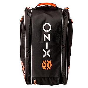 ONIX Pickleball Pro Team Long-Lasting Durability Hook and Loop Closure Easy to Carry Straps with Pockets Paddle Bag — Orange/Black