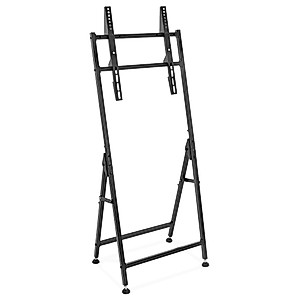 Mount-It! Portable TV Display Stand [Fits 33" - 55"] Flat Screen Mount, Adjustable, Foldable, Digital Signage Floor Stand, VESA Bracket Mounted for Monitors (Matte Black)