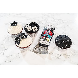 Bakerpan Premium Rolled Black Fondant for Cake Decorating, Vanilla Flavor - 4.4 Ounces