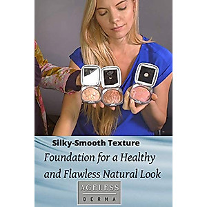 Ageless Derma Mineral Baked Foundation Makeup- Vegan - Paraben - Gluten and Cruelty Free Powder foundation (Simply Beige)