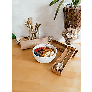 SiennaFox Large Brass Tropical Spoons Smoothies Bowl Gold Dessert Designer Mixing Cocktail Drink Stirrer Iced Coffee Bohemian Decor Bali Golden Decorative tableware Aesthetic Kitchen (Pineapple Spoon)