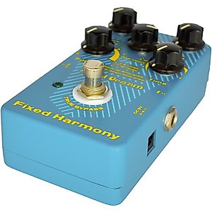 Aural Dream Fixed Harmony Guitar Pedal provides Delay Harmony and PitchShifting 24 semitones or Octave(s) effect for Cascaded harmony of the fixed scale difference,True Bypass