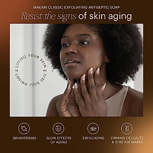 Makari Classic Exfoliating Antiseptic Soap (7oz) | Helps Revitalize Skin | Promotes Even Skin Tone | Detoxifies and Removes Impurities | For Dry, Oily, Normal, Maturing, and Combination Skin Types