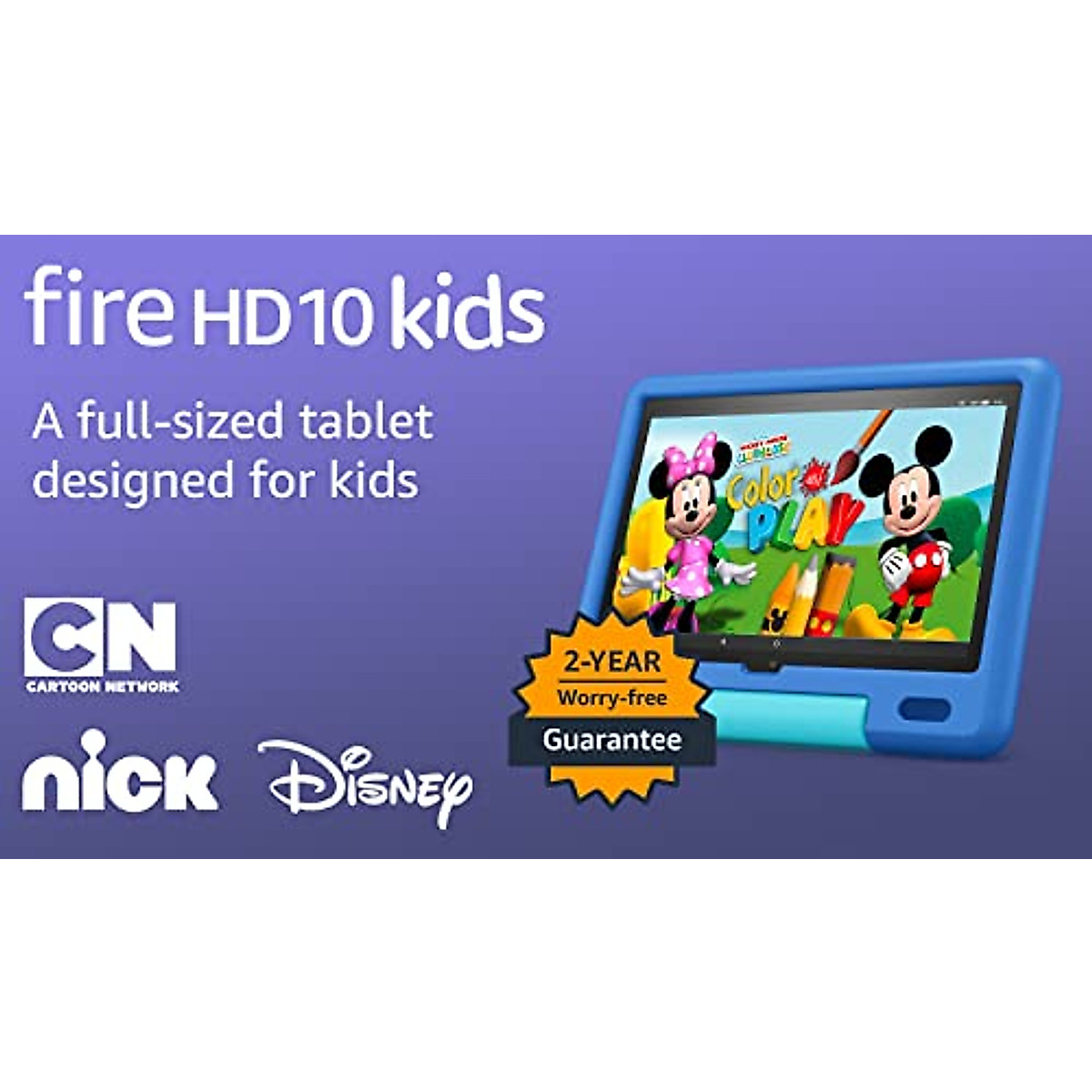 Amazon Fire HD 10 Kids tablet, 10.1", 1080p Full HD, ages 3–7, 32 GB, Sky Blue