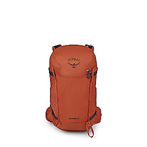 Osprey Skarab 30L Men's Hiking Backpack with Hydraulics Reservoir, Firestarter Orange, One Size