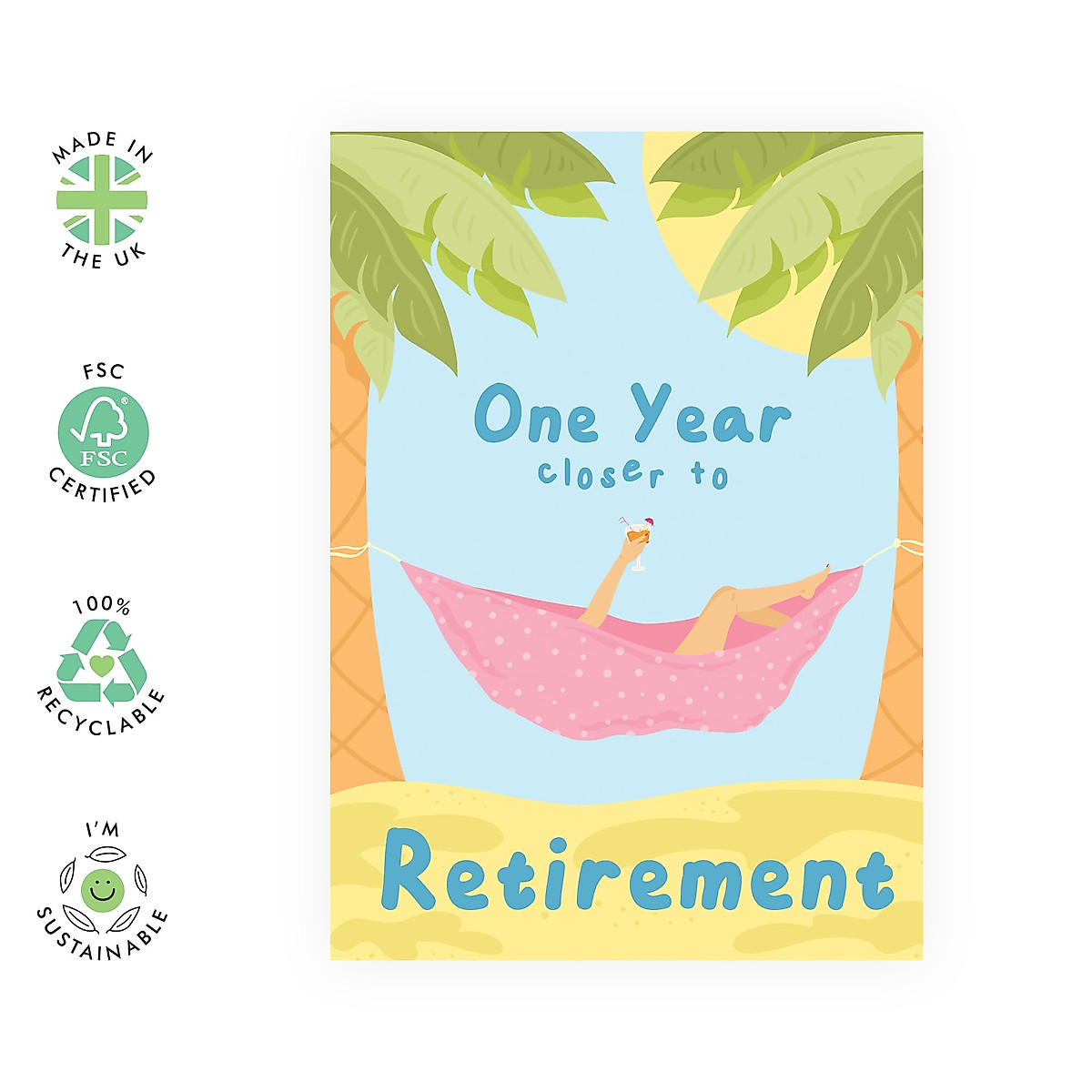 CENTRAL 23 Humor Birthday Cards For Friends - Closer To Retirement - Funny Greeting Cards For Men Women - Witty Cards Him Her - Best Friend Brother Sister Mom Dad - Comes With Fun Stickers