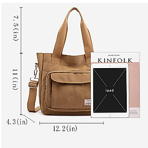 KARRESLY Women's Casual Hobo Shoulder Bag Large Capacity Nylon Daily Messenger Bag Work Shopper Handbag Purse(Green)