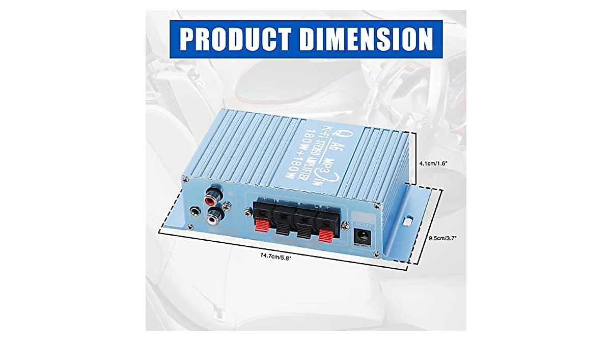 AICARS Mini Audio Amplifier Car Audio 2 Channel Amplifier Hi-Fi Mini ...