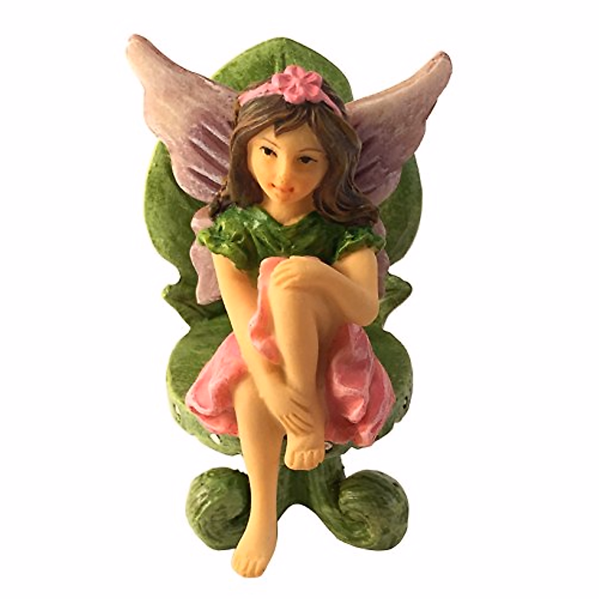 GlitZGlam Emma The Sitting Garden Fairy – a Miniature Fairy Statue for Your Fairy Garden
