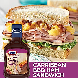 Kraft Spicy Honey Slow-Simmered BBQ Barbecue Sauce (18 oz Bottle)