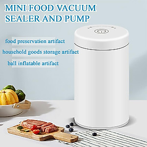 Gladwares Vacuum Sealer and Bags, Gladwares Food Vacuum Sealer and Reusable Bags, Mini Food Vacuum Machine, Dual-Purpose Air Pump Evacuation Compressor, Food Preservation Machine (PACKAGE A)